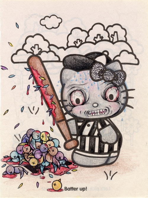Sad kitty coloring pages